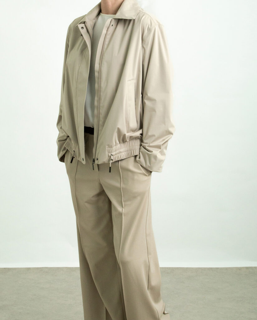 The Harrington Portland stone beige rain jacket I Protected Species